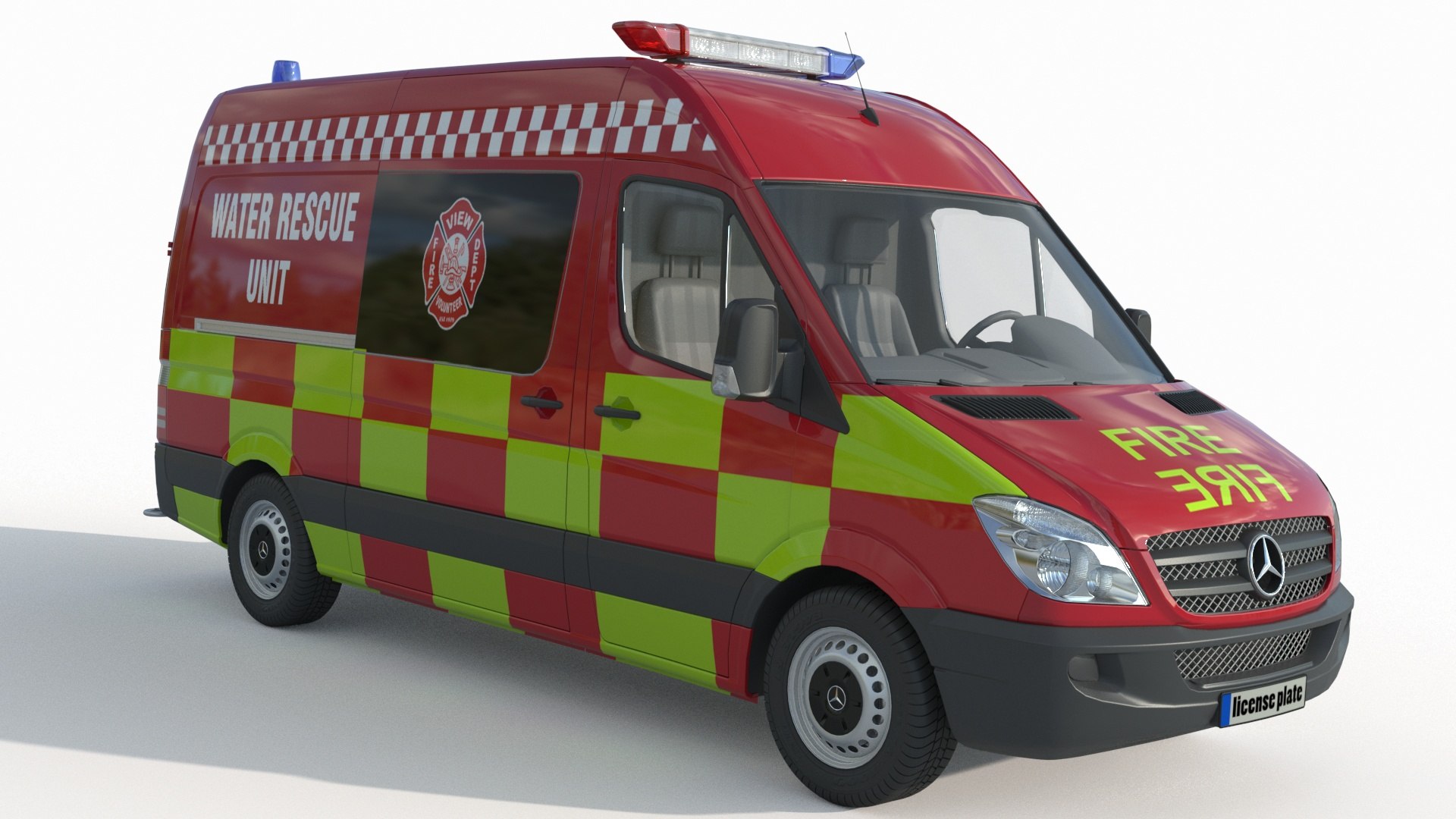3D Mercedes Benz Sprinter Fire Rescue Model - TurboSquid 1894841