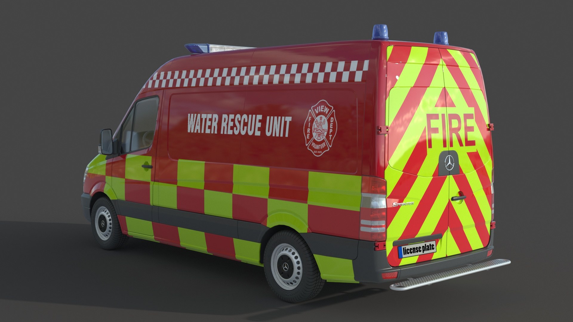 3D Mercedes Benz Sprinter Fire Rescue Model - TurboSquid 1894841