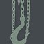 Hanging Industrial Chain Hook 3d Model
