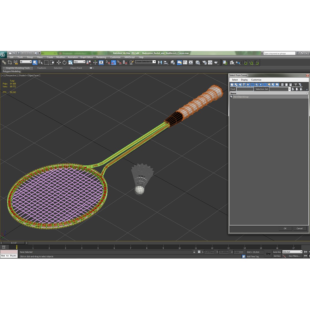 3d badminton racket 2 shuttlecock