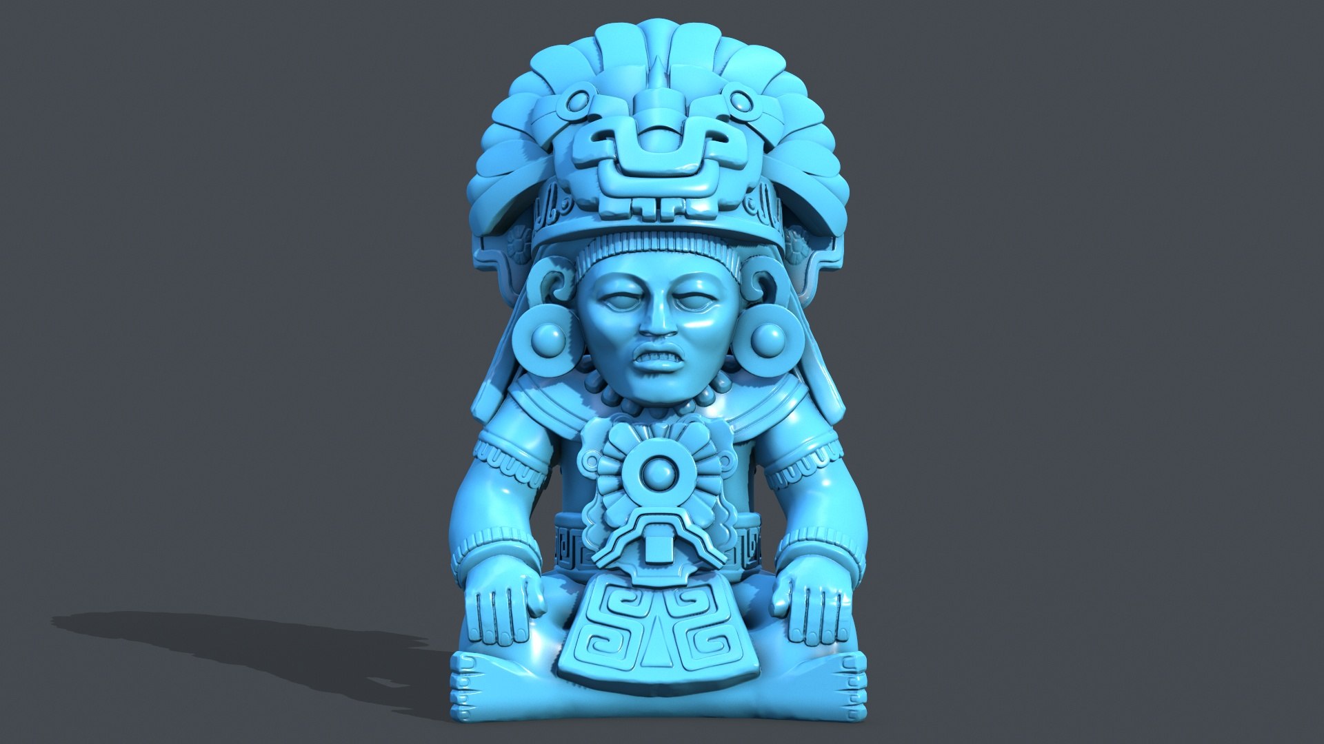 3D Statue Aztec Cocojo God Model - TurboSquid 2221809