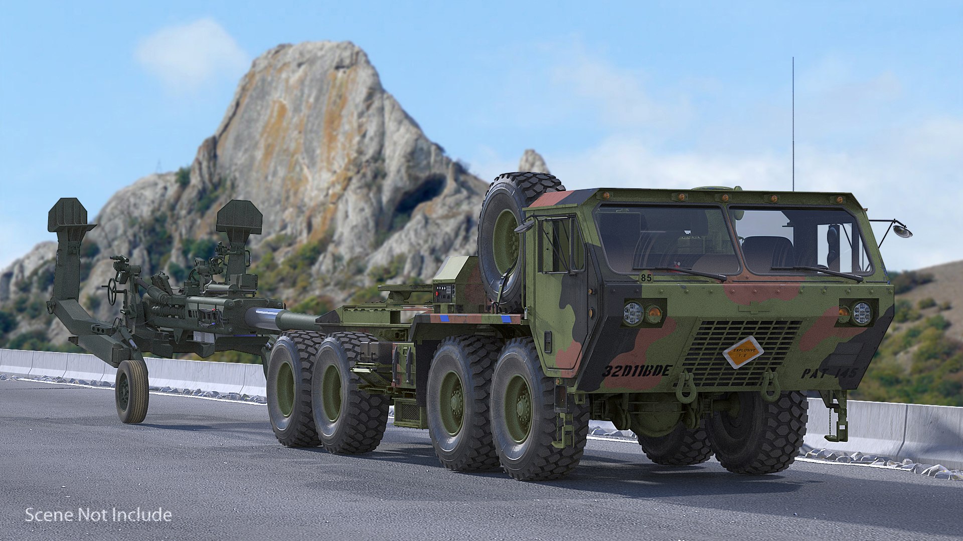 3D Oshkosh Hemtt Truck Towing - TurboSquid 1313039