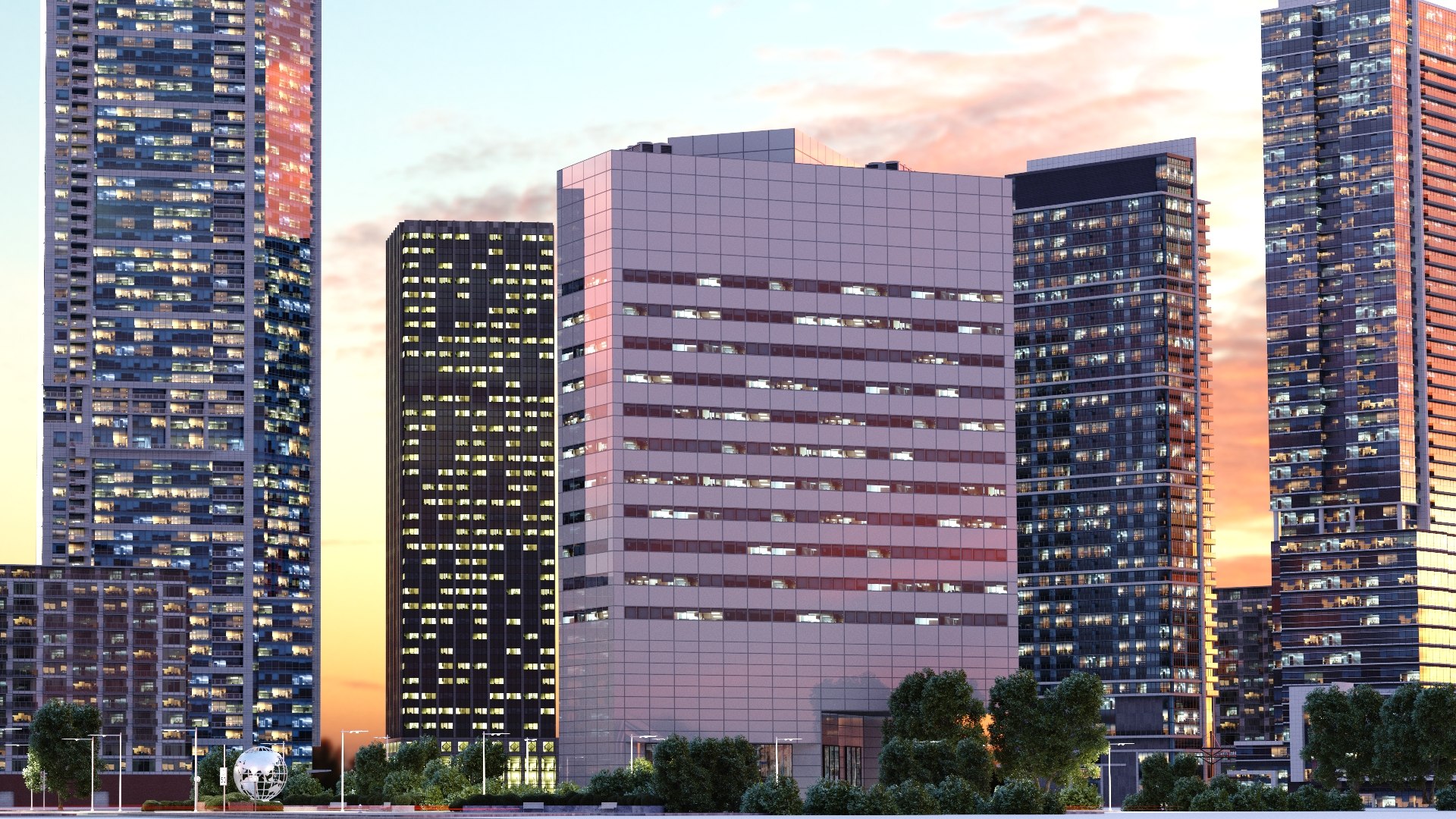 3D First Canadian Place V8 Lowpoly - TurboSquid 1789271