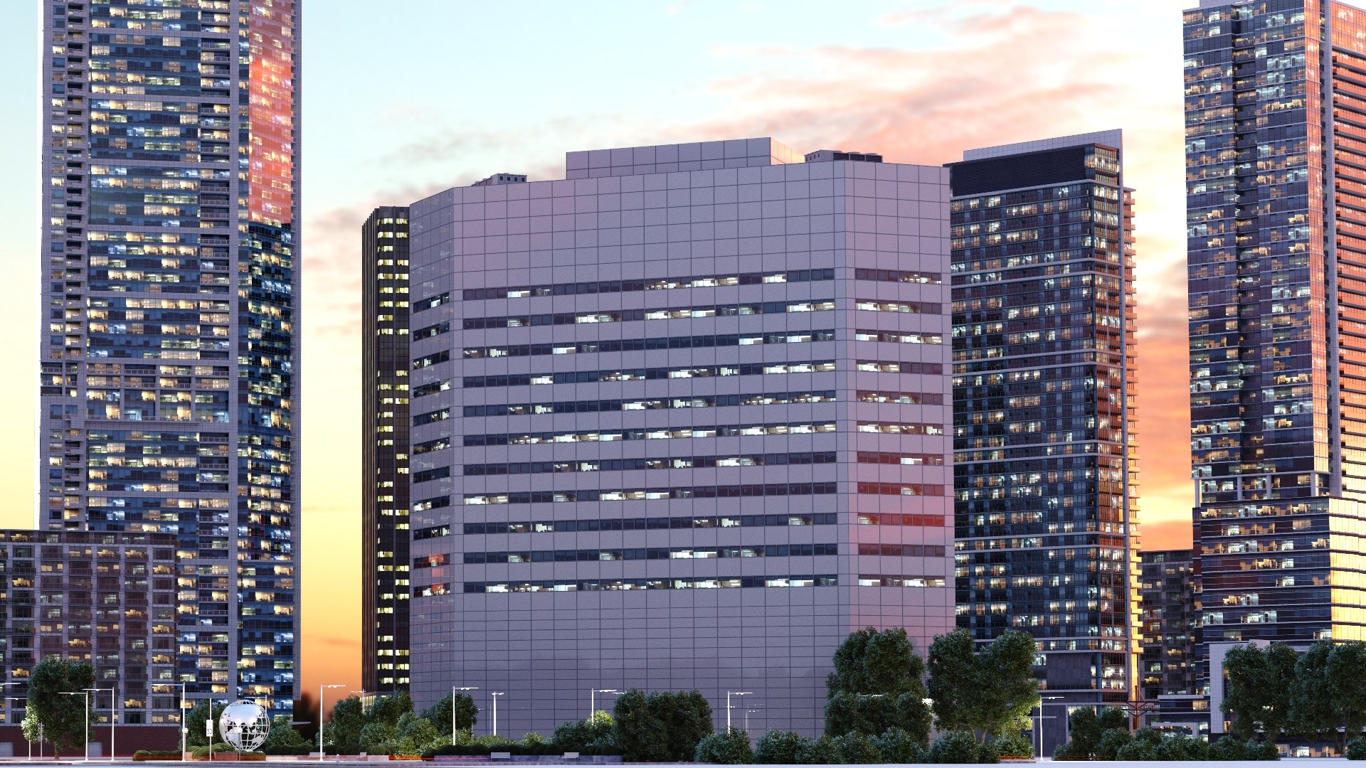 3D First Canadian Place V8 Lowpoly - TurboSquid 1789271