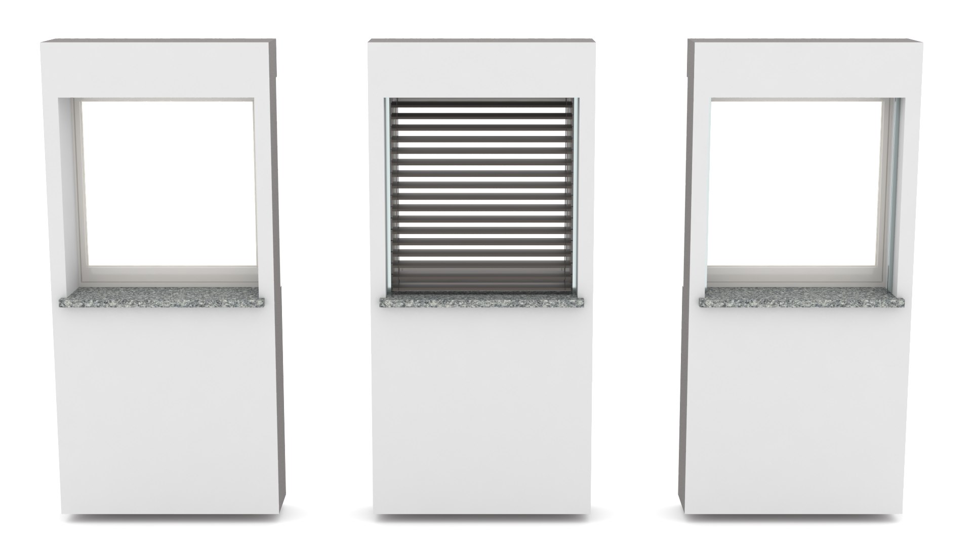 3D Model PVC Window - Full Wall Section - TurboSquid 2057673