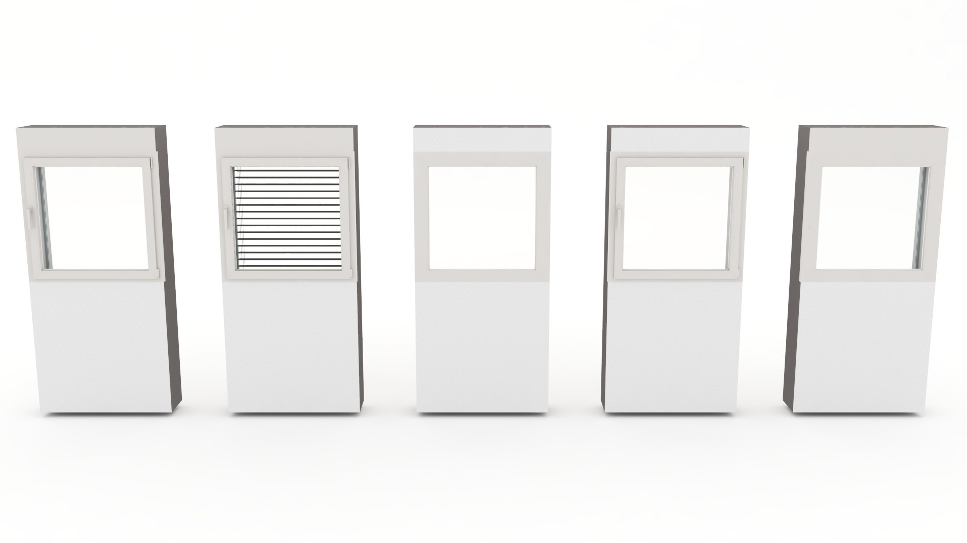 3D Model PVC Window - Full Wall Section - TurboSquid 2057673