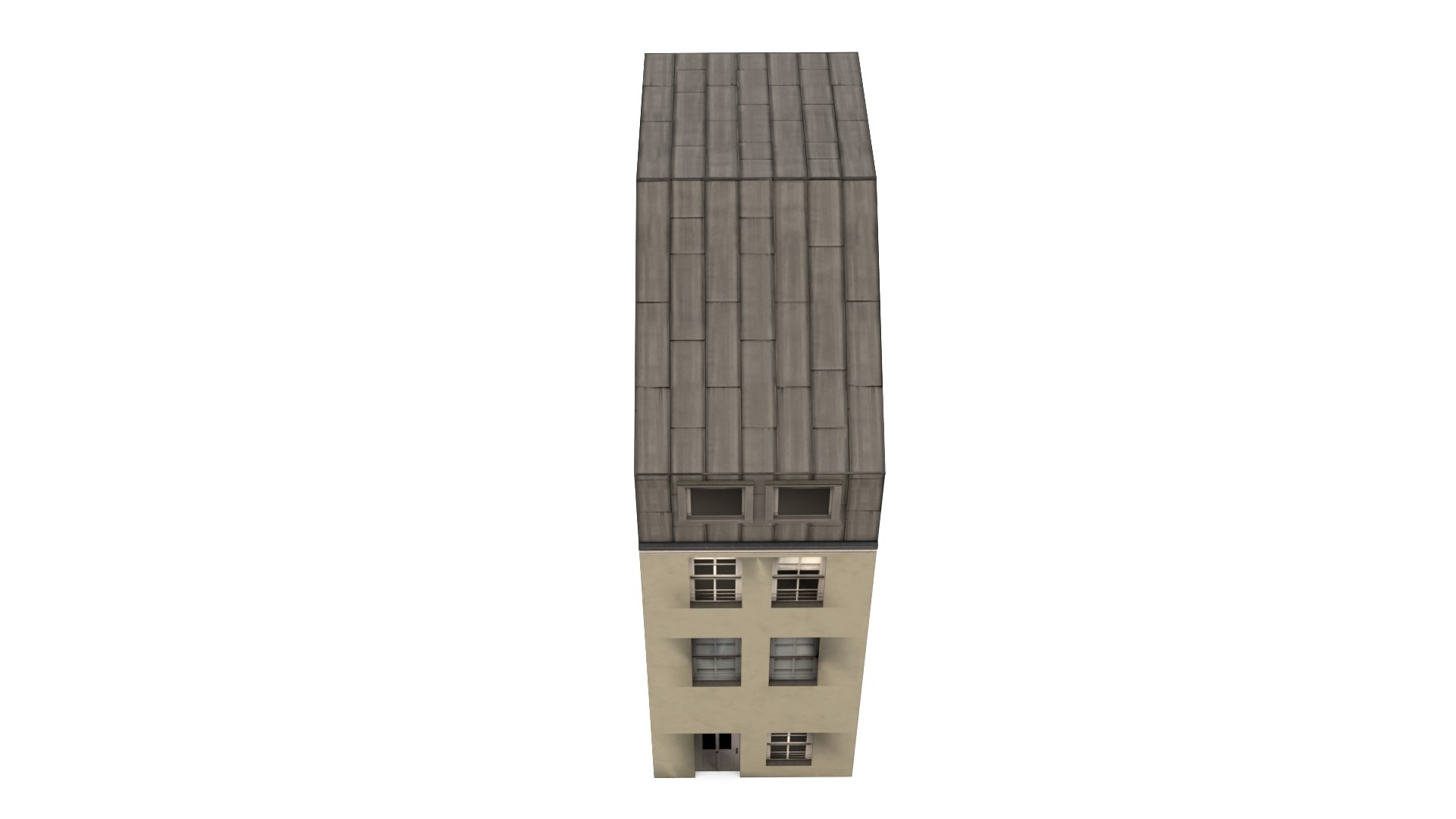3D French Half-Timbered Building With Attic Model - TurboSquid 2517262