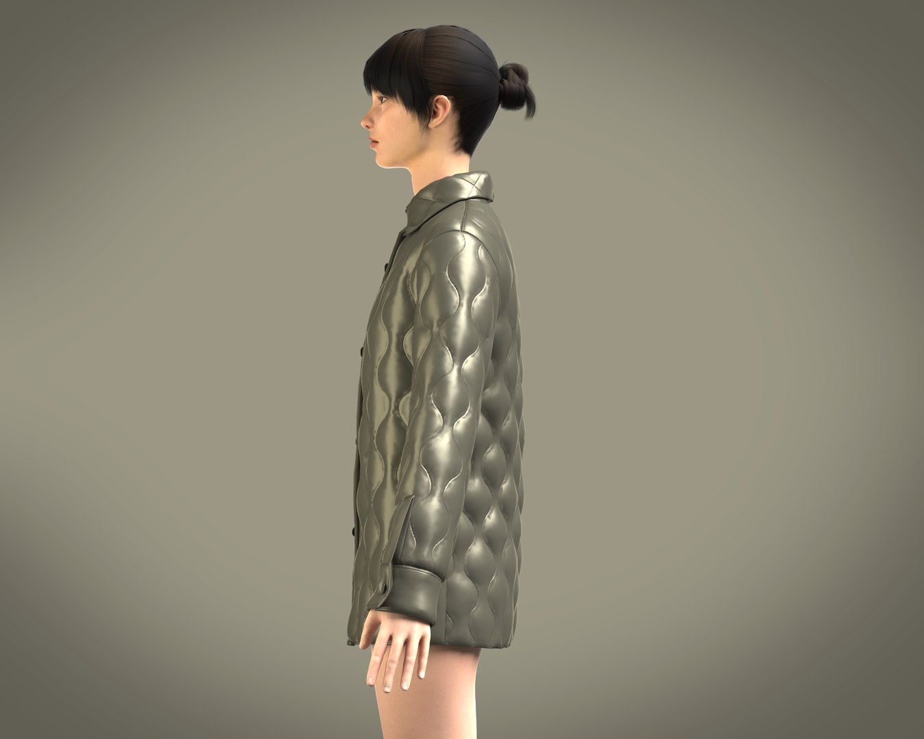 Girls Puffer Jacket 3D Model - TurboSquid 2033806