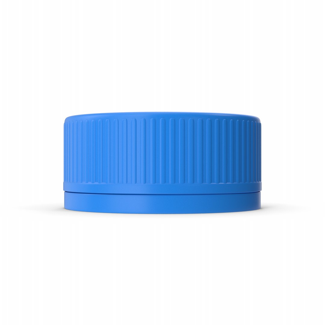 Blue Yogurt Bottle Cap Model - TurboSquid 2200352