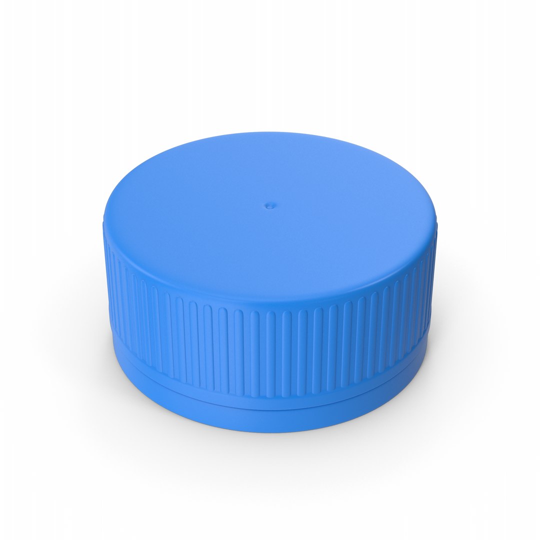 Blue Yogurt Bottle Cap Model - TurboSquid 2200352