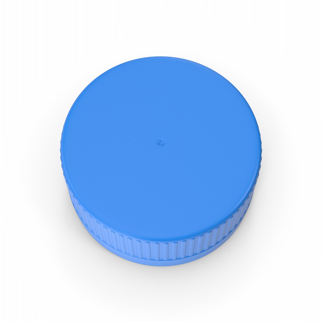Blue Yogurt Bottle Cap Model - TurboSquid 2200352