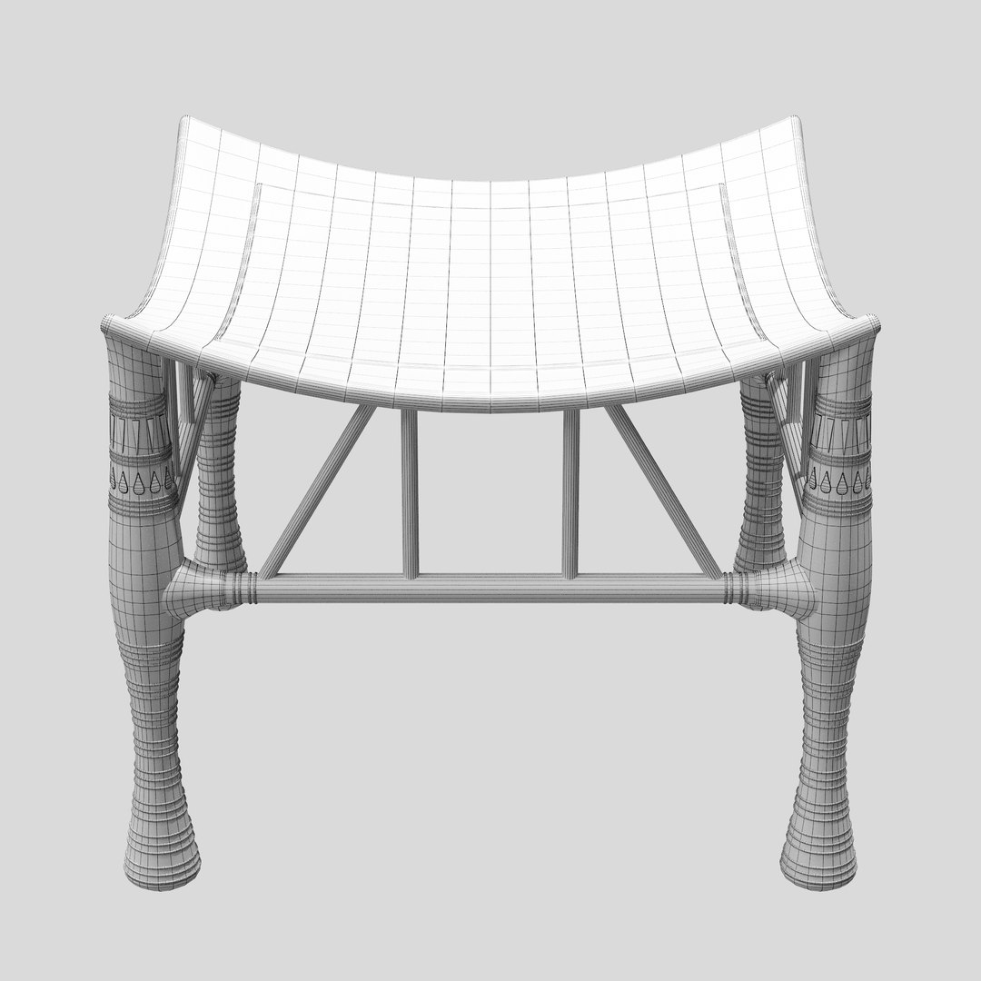 3D Egyptian Furniture Kit - Thebes Stool Model - TurboSquid 2000648