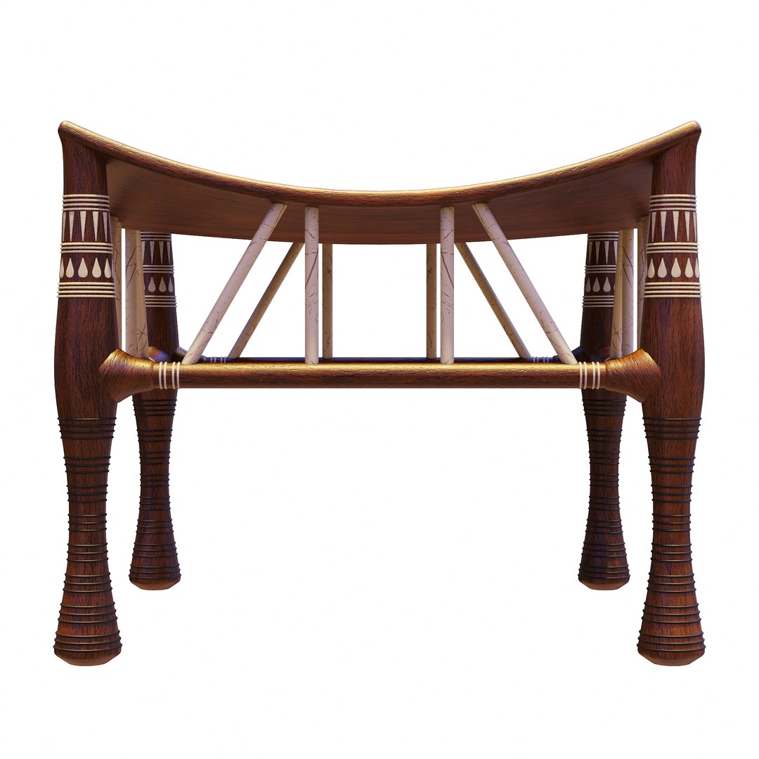 3D Egyptian Furniture Kit - Thebes Stool Model - TurboSquid 2000648