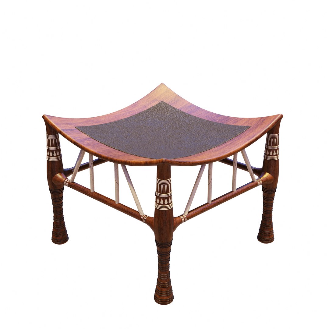 3D Egyptian Furniture Kit - Thebes Stool Model - TurboSquid 2000648