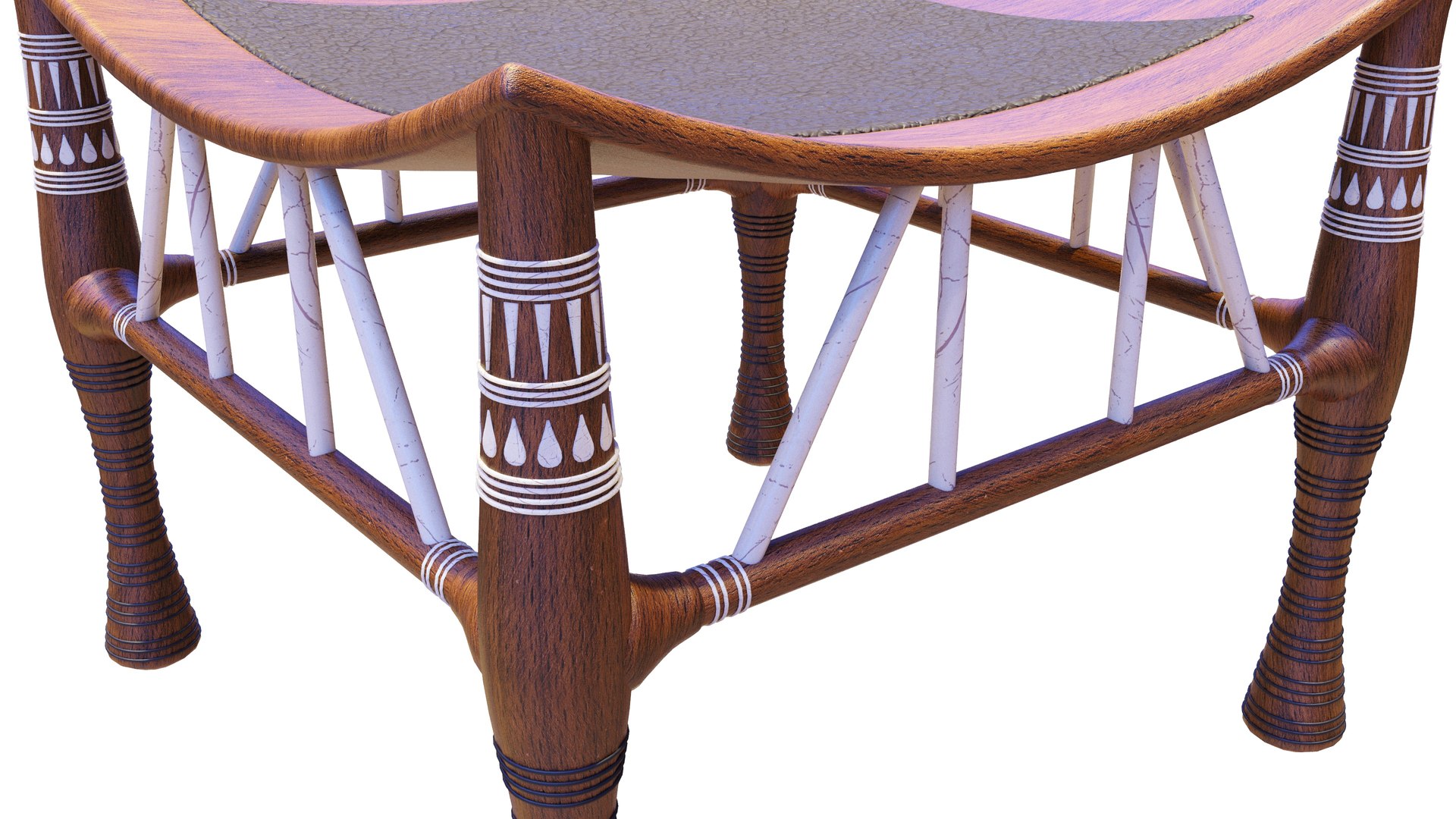 3D Egyptian Furniture Kit - Thebes Stool Model - TurboSquid 2000648