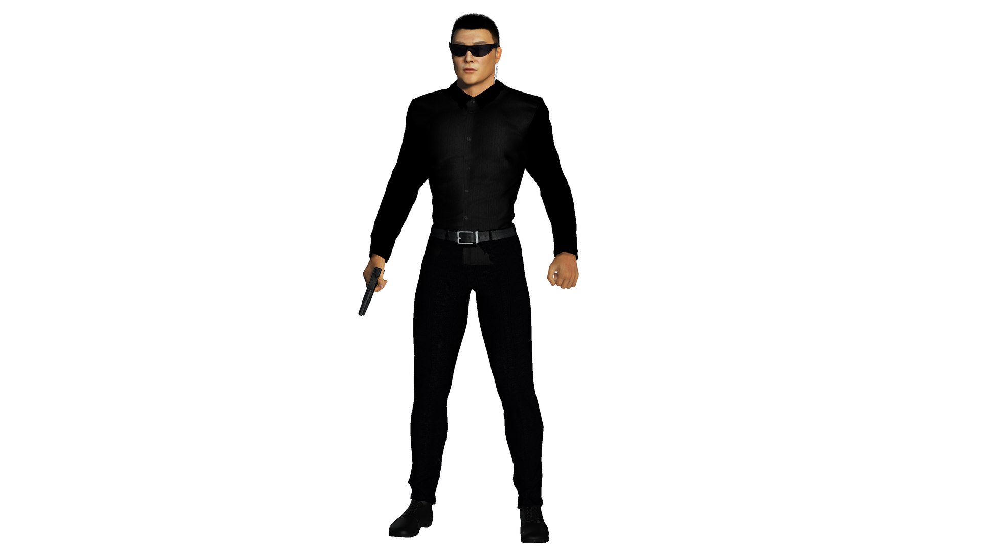 3D REALISTIC HUMAN RIGGED CHARACTER - ASIAN BODYGUARD MAN 3D Model ...