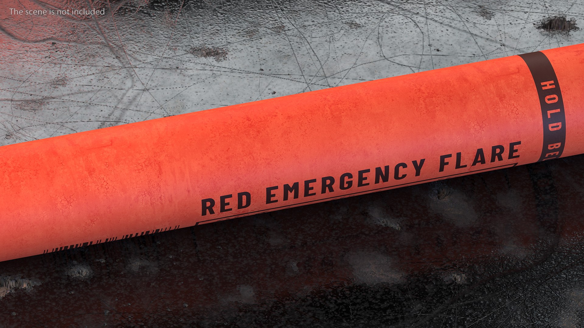 3D Model Emergency Roadside Chemical Red Flare - TurboSquid 1784775