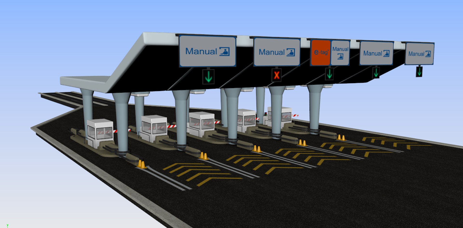3d Model Toll Gate