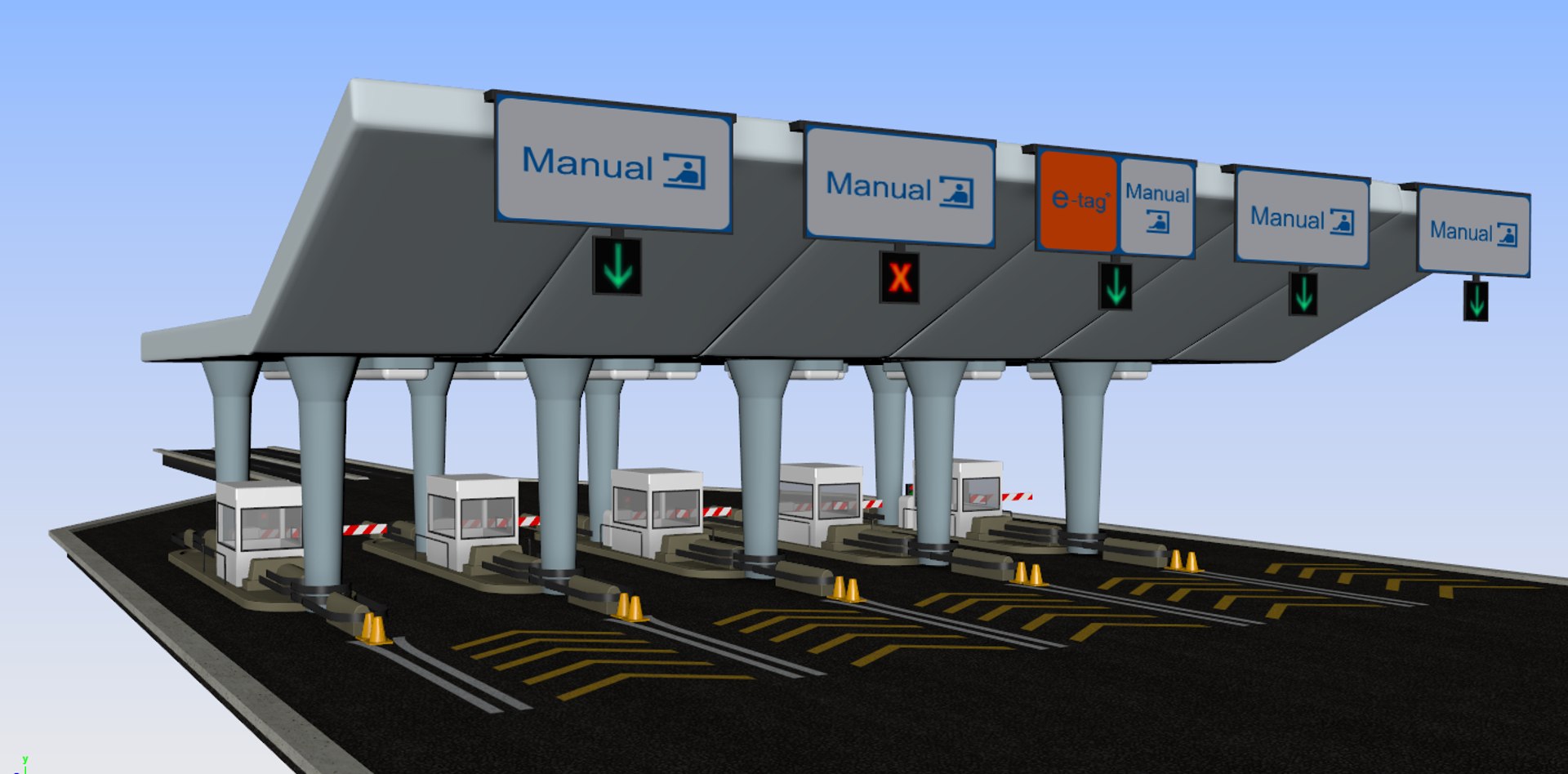 3d Model Toll Gate