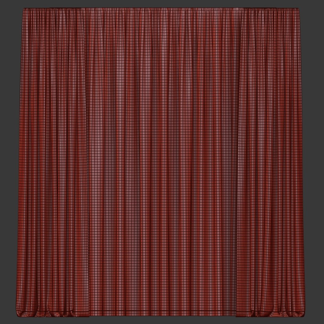 Curtains Tulle 3D Model - TurboSquid 1461334