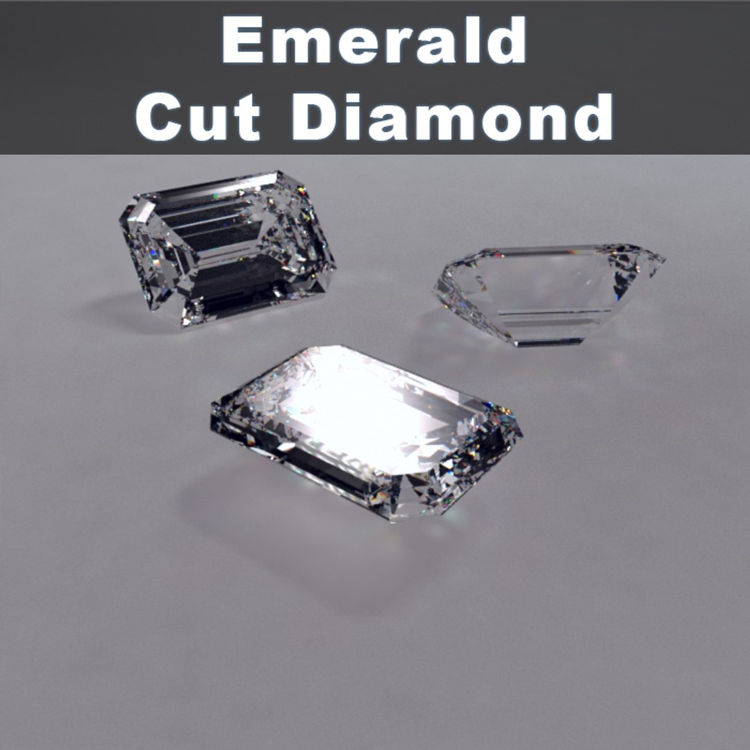 Emerald Cut Diamond 3d Model