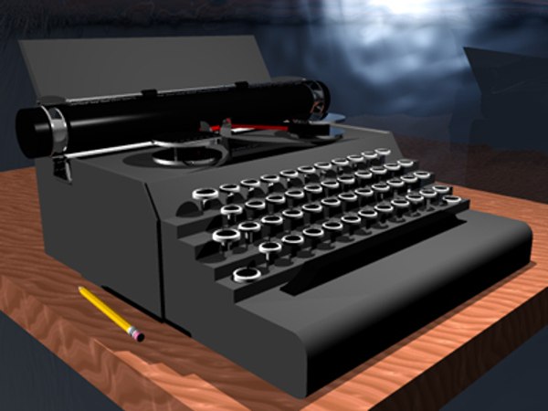 typewriter royal 3d model