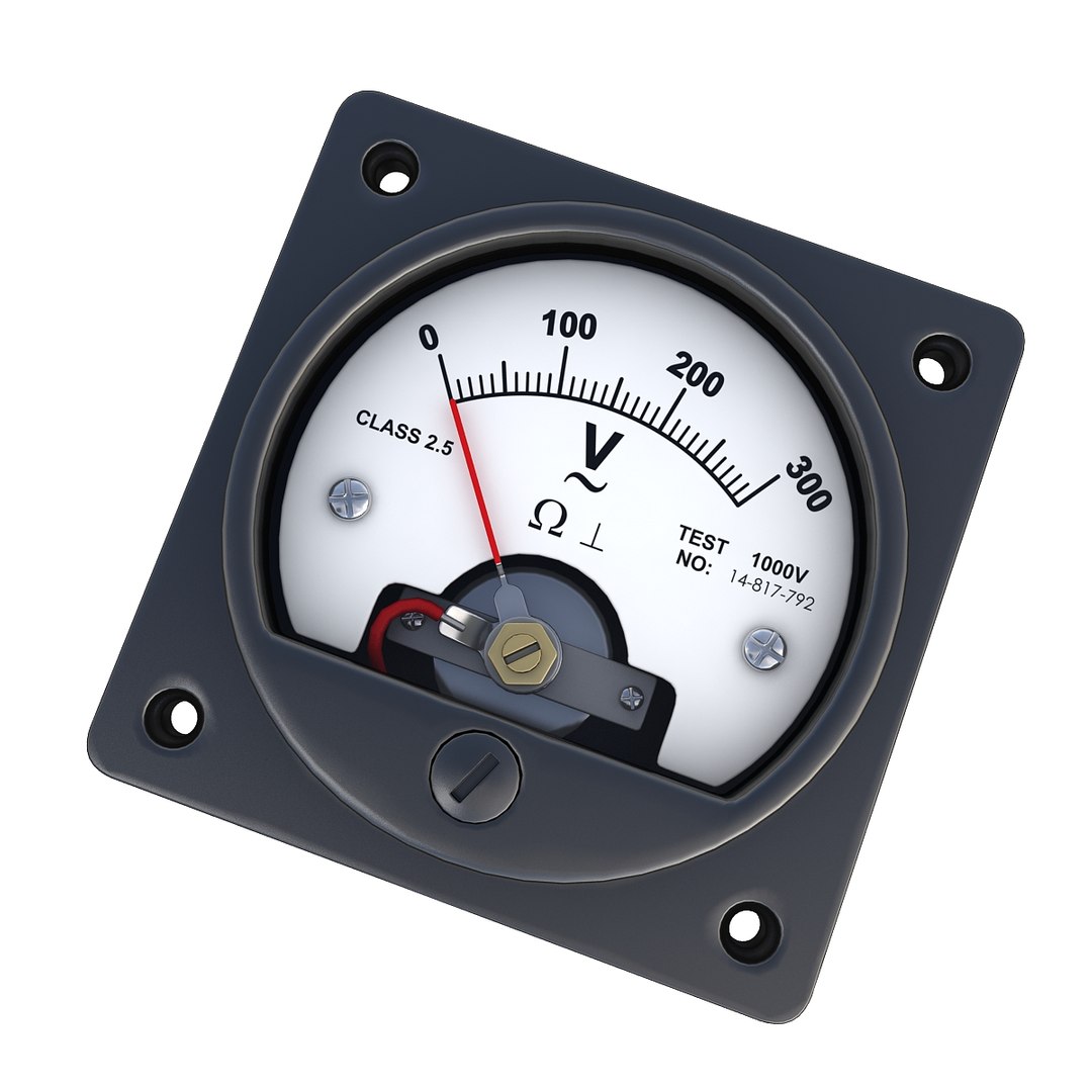 3d Analog Voltmeters