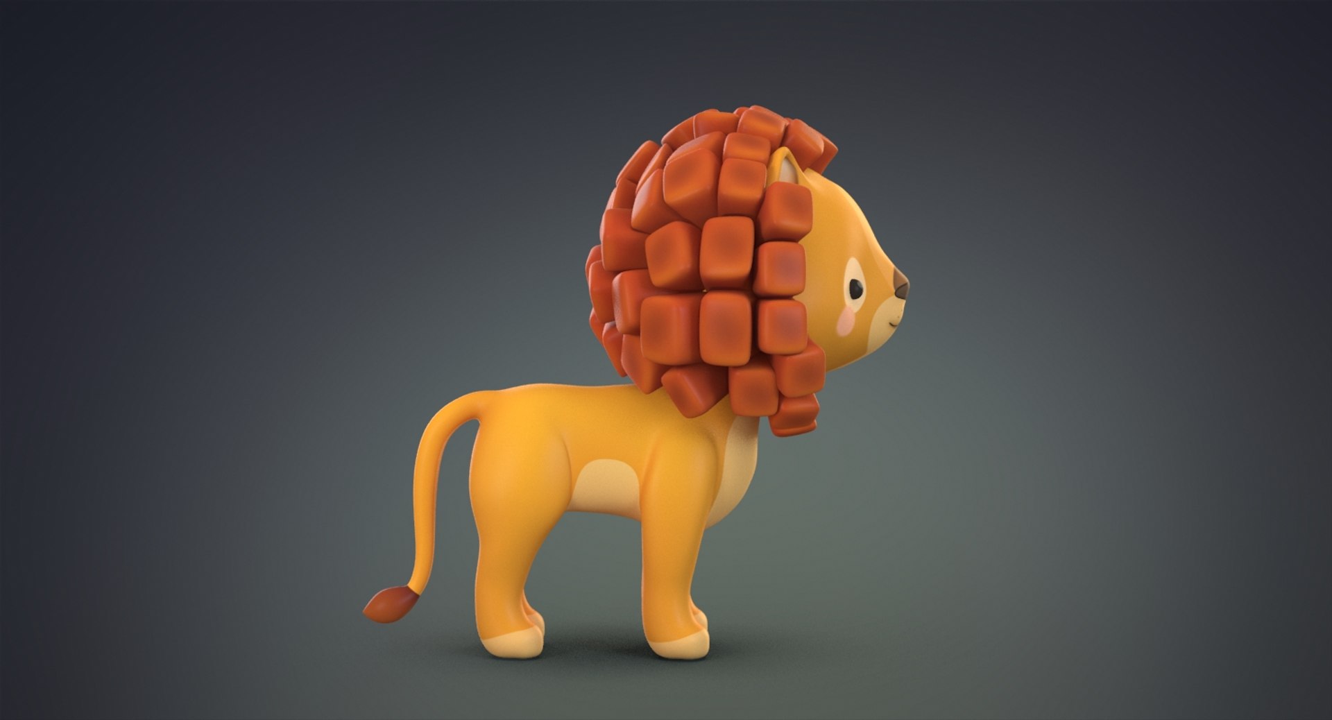 Cute Cartoon Lion 3D Model - TurboSquid 1420189