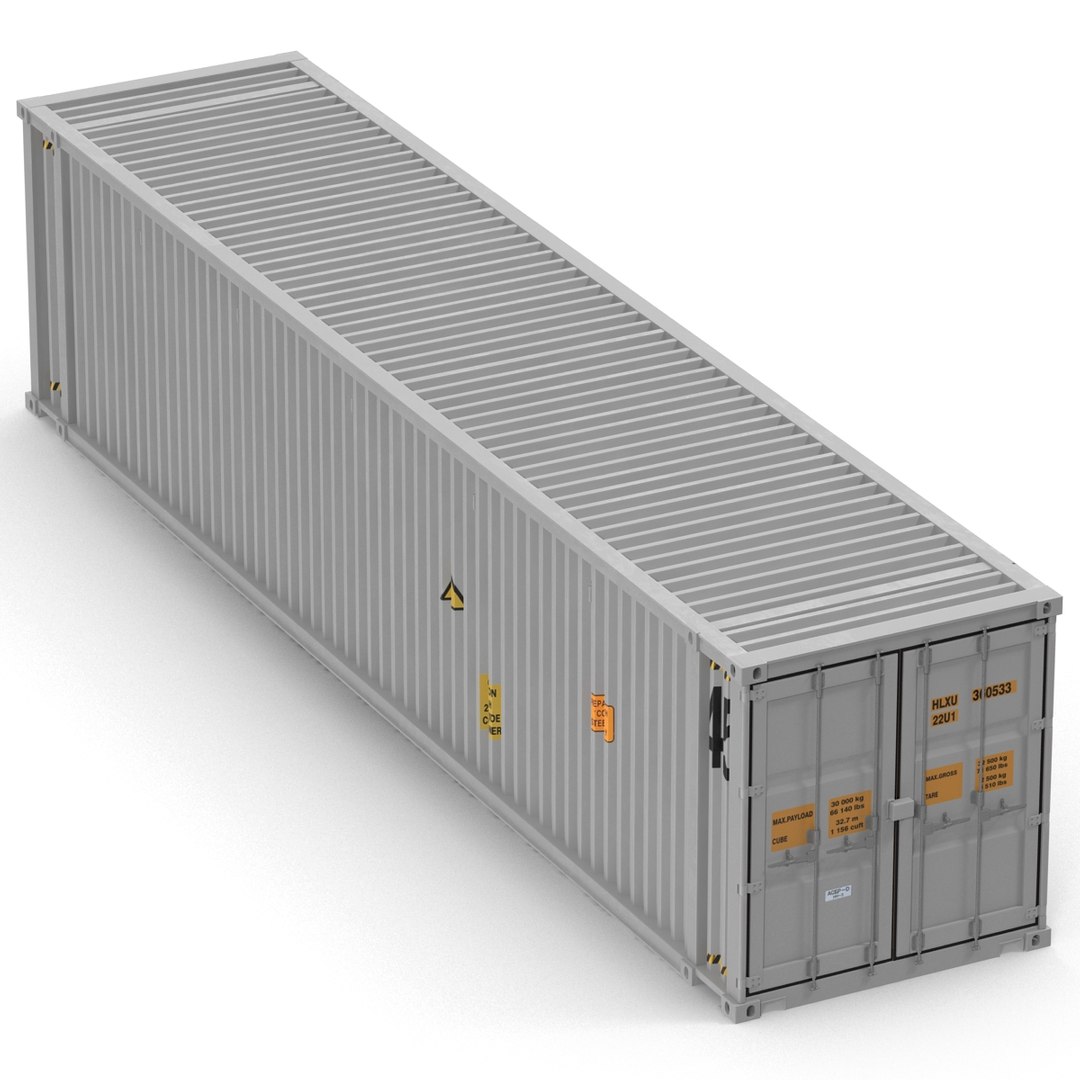 3d Model 45 Ft Cube Container