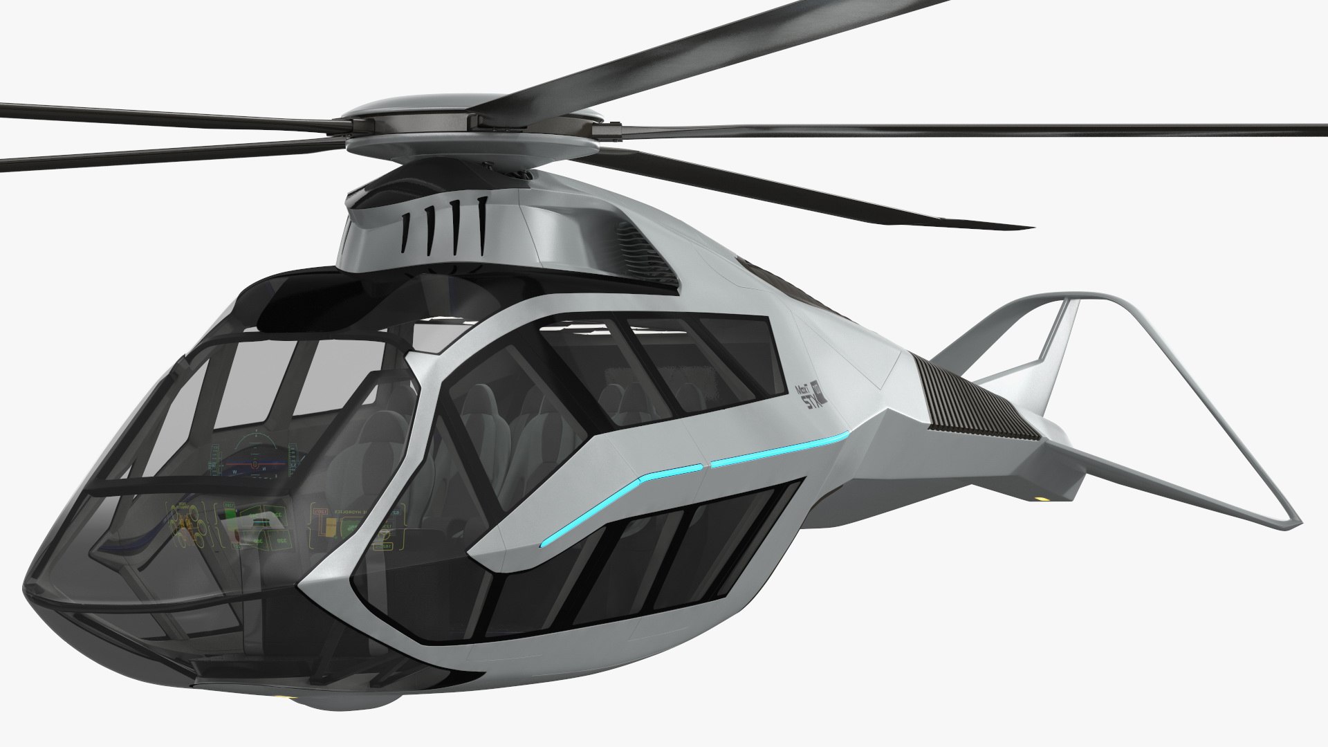 3D Futuristic Helicopter Concept Flight - TurboSquid 1848608
