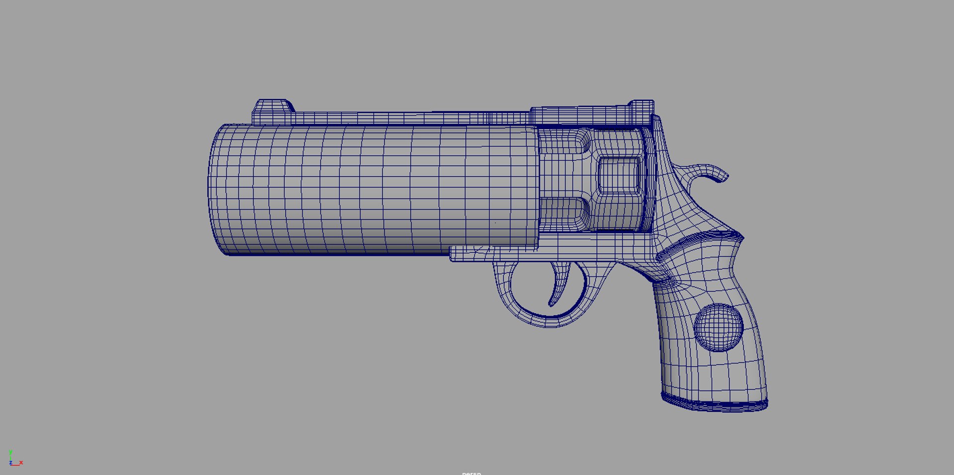 3d Model Old Revolver
