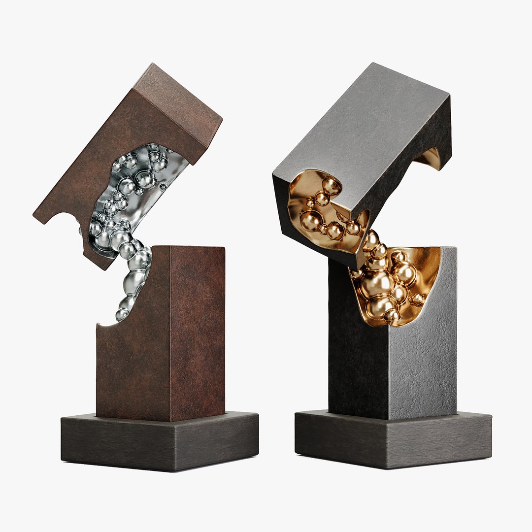 Cubes And Bubbles Art Figure 3D - TurboSquid 2108956