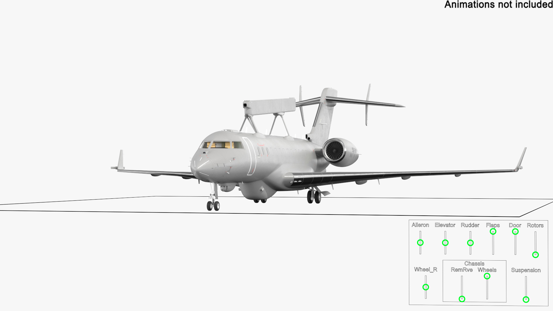 Multi Role AEWC Aircraft Rigged 3D Model - TurboSquid 2359262