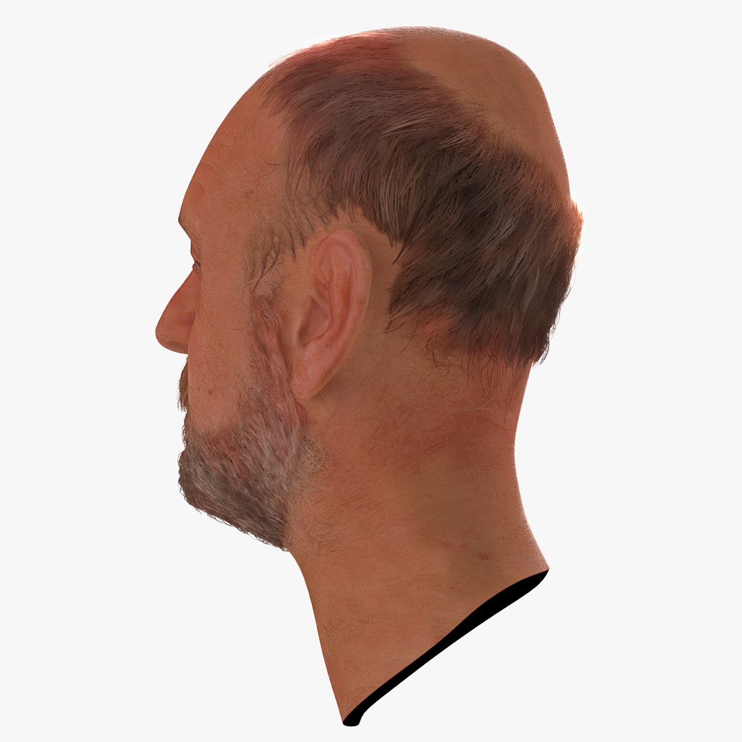 max male head 20 hair