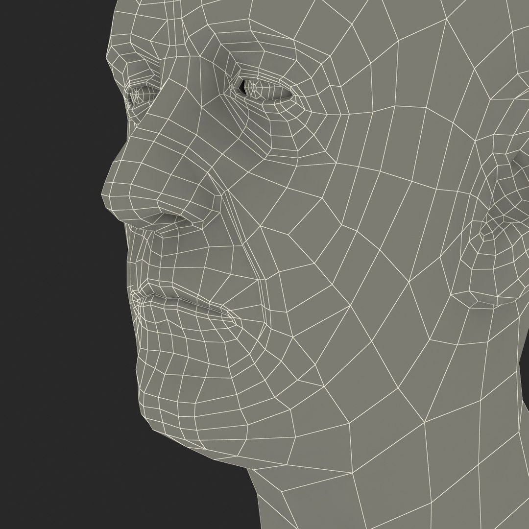 max male head 20 hair