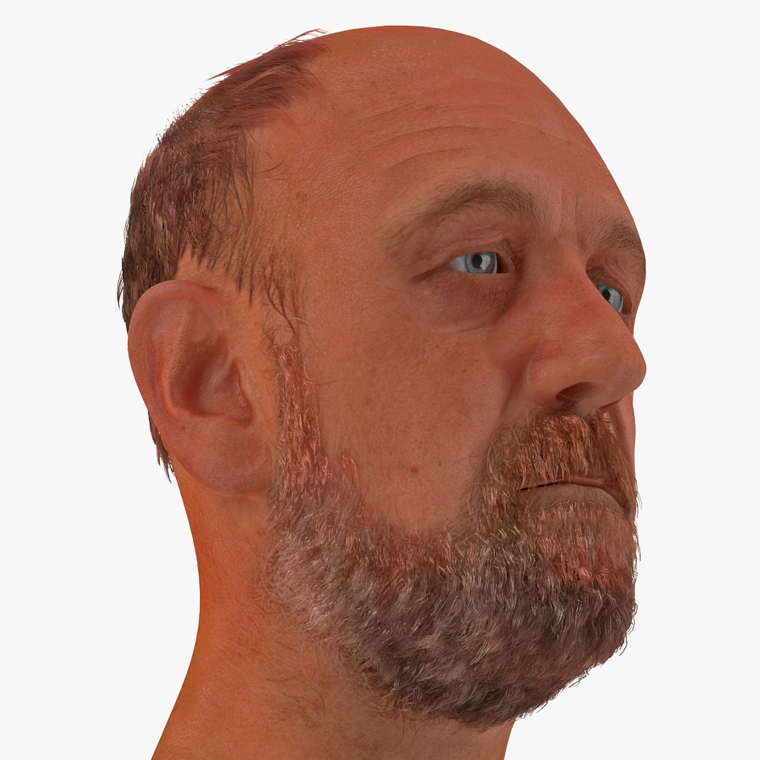 max male head 20 hair