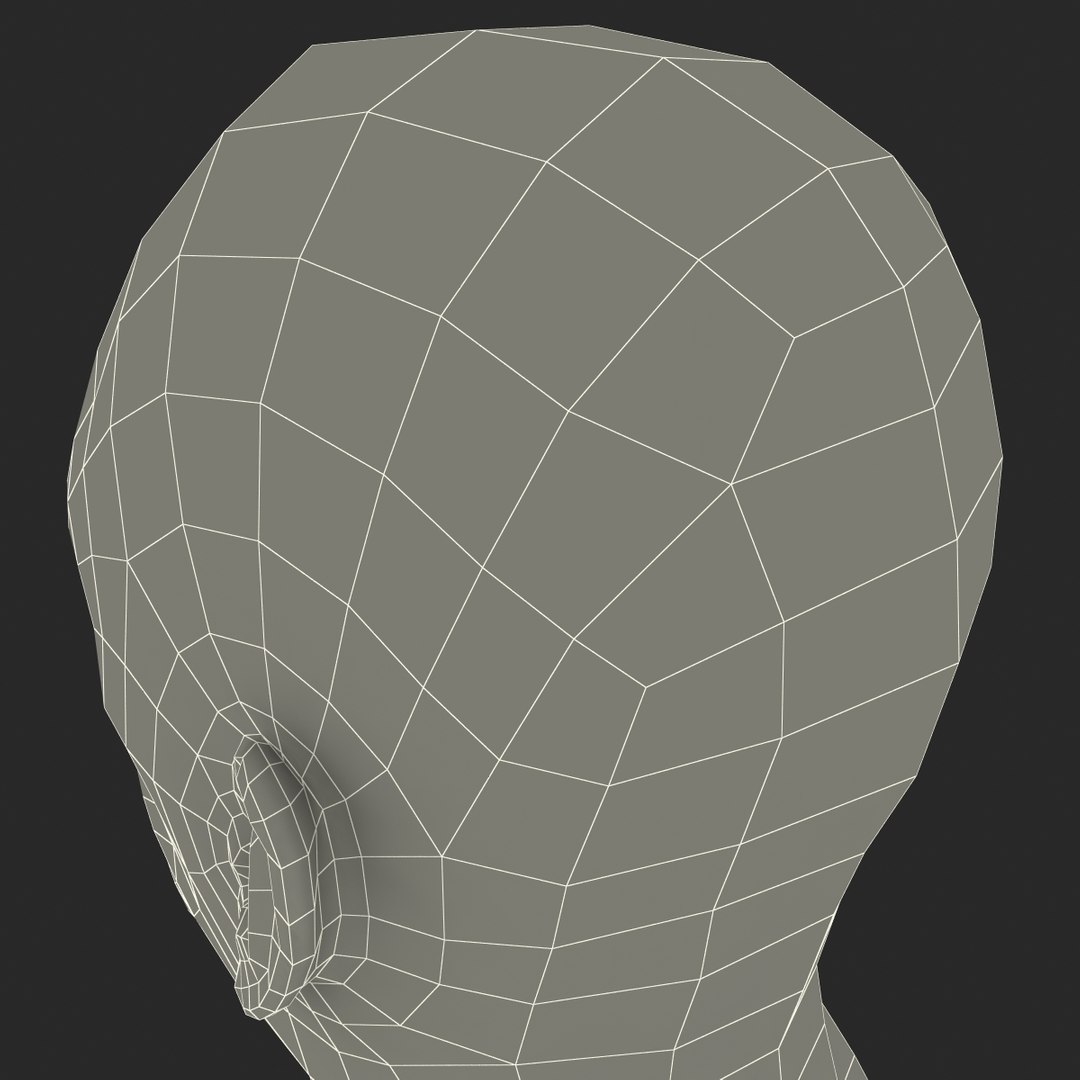 max male head 20 hair