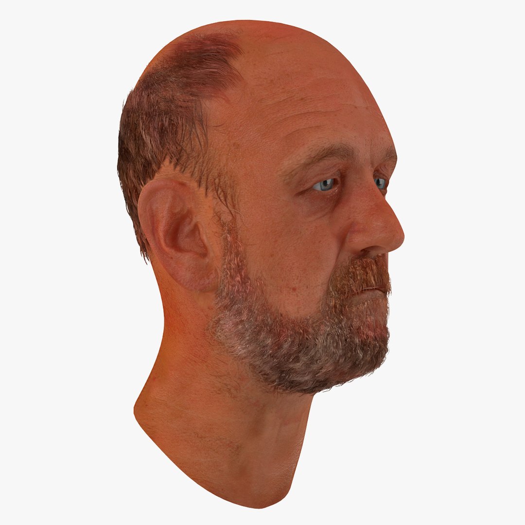 max male head 20 hair