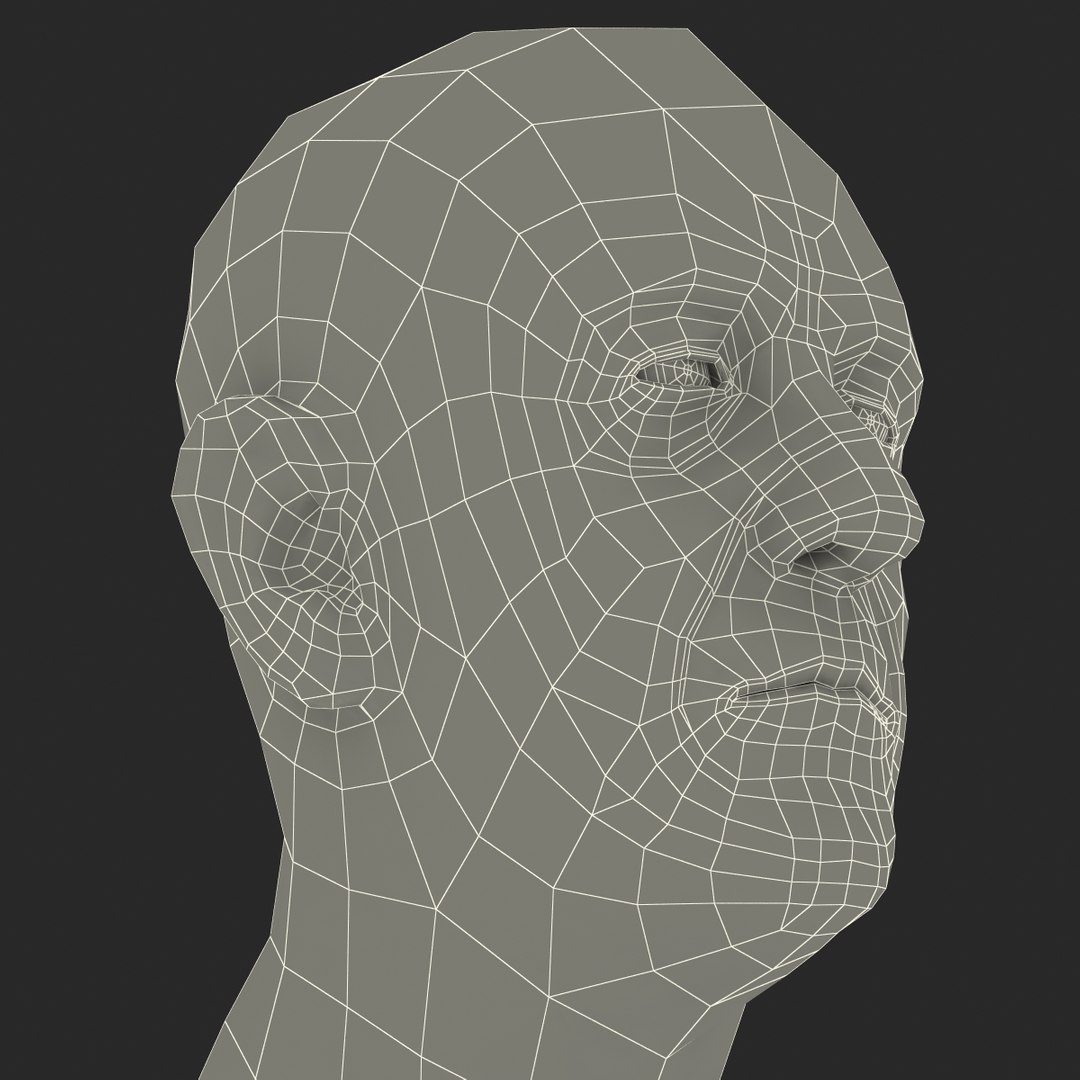 max male head 20 hair