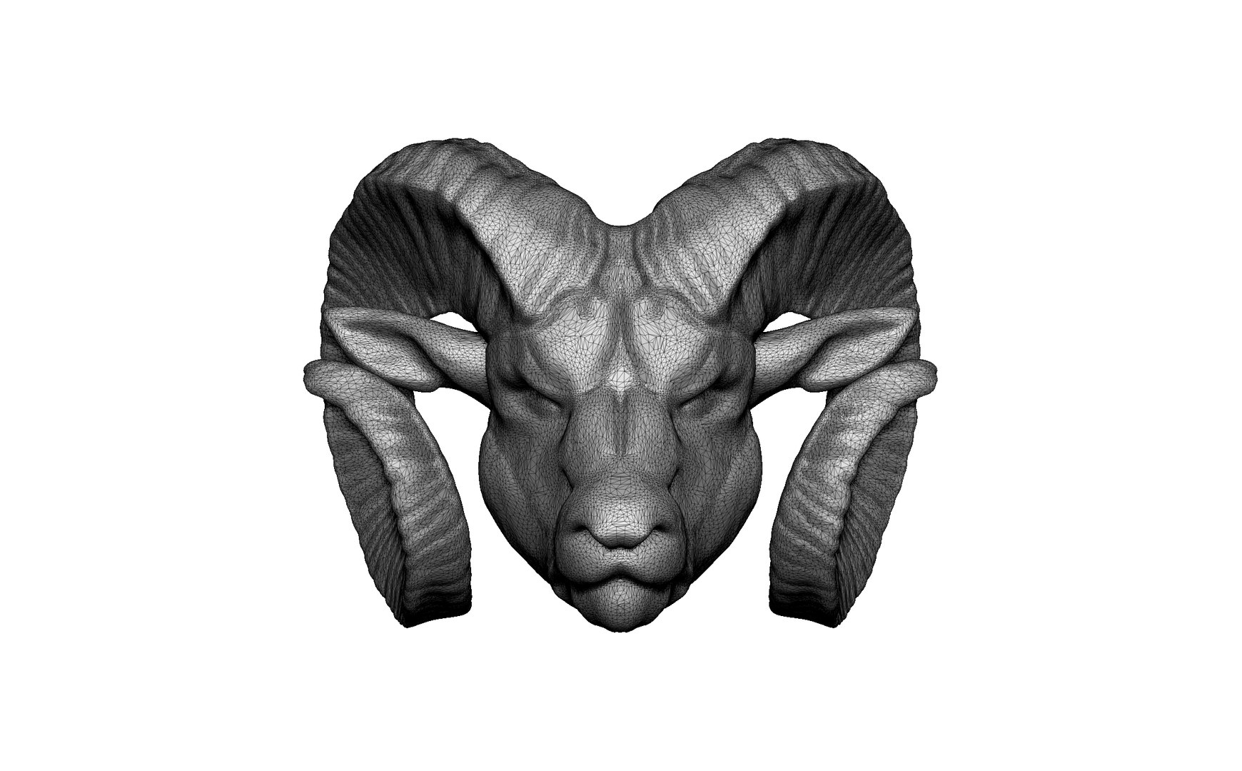 Animal Ram Head Statue 3D Model - TurboSquid 2151810
