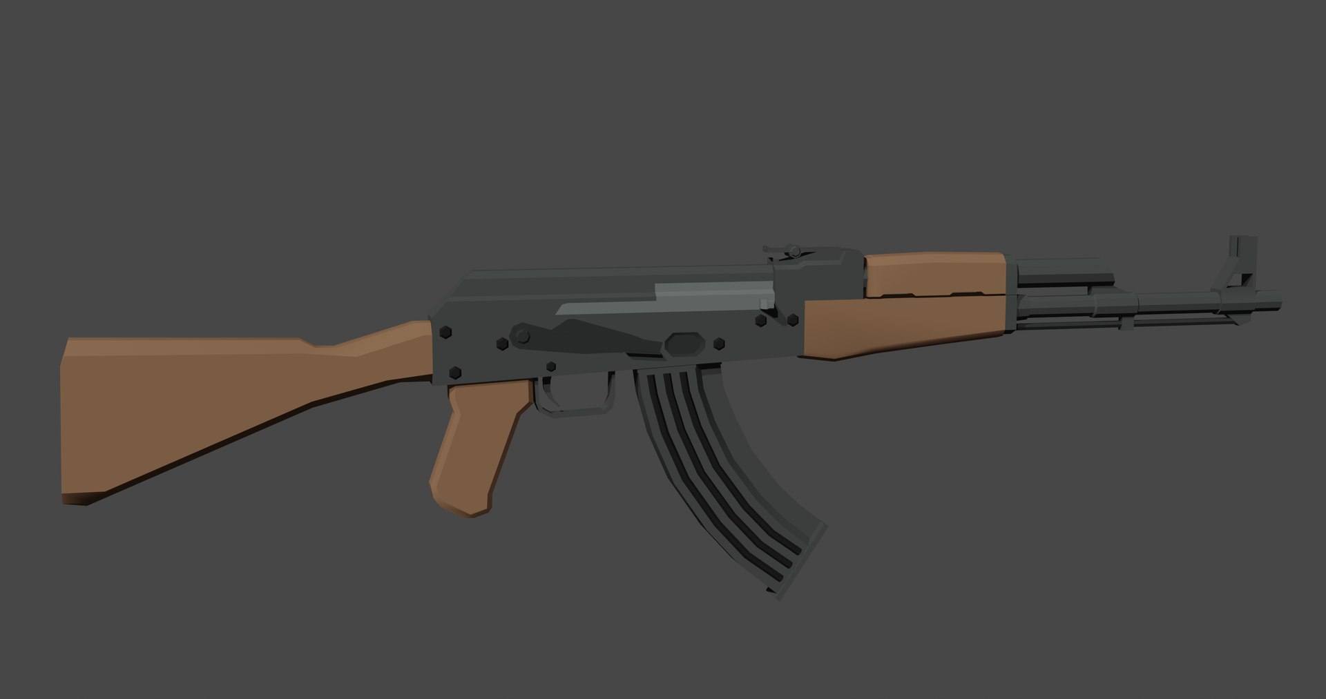 AK 47 Weapons Of The Russian Army - Kalashnikov Assault Rifle Low Poly ...
