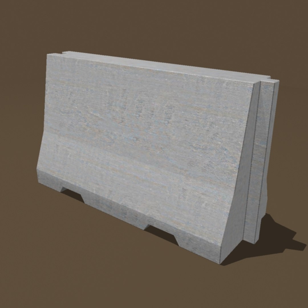 Traffic Concrete Barrier 3d Model