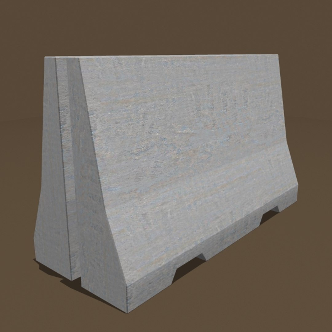 Traffic Concrete Barrier 3d Model