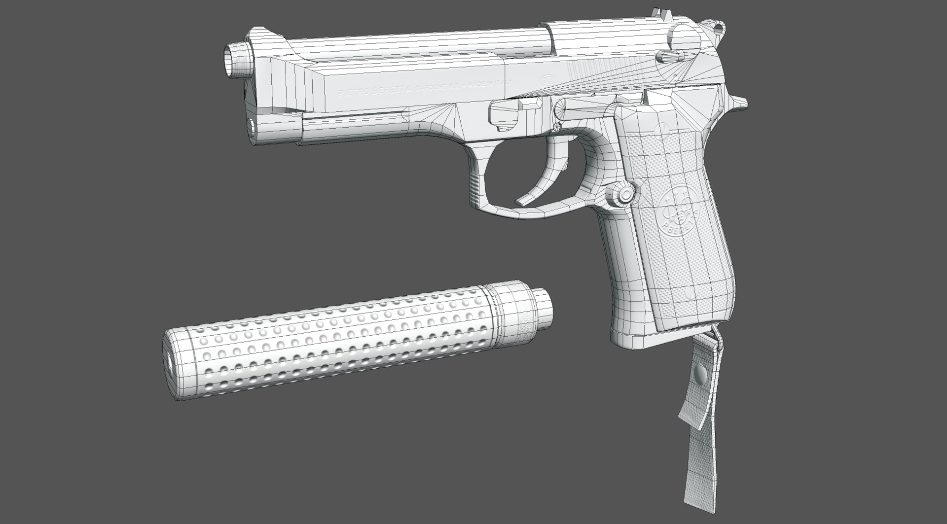 M9 Pistol Beretta 3d Max