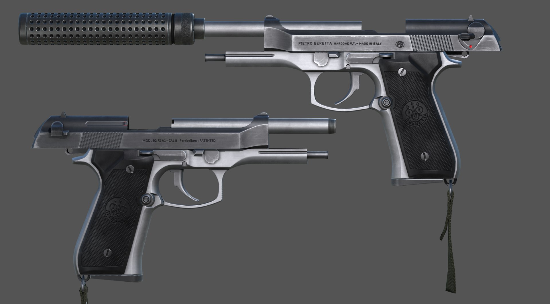 M9 Pistol Beretta 3d Max