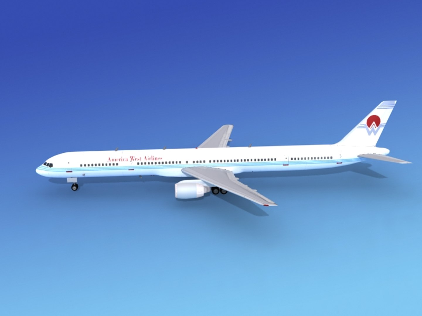 3d model airline boeing 757 757-300