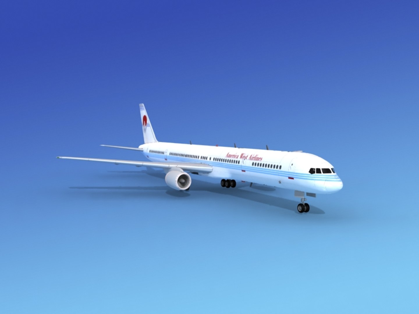 3d model airline boeing 757 757-300