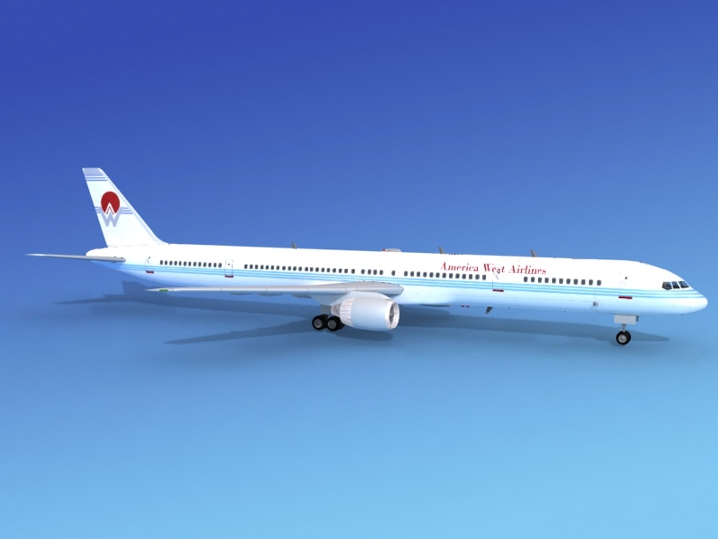3d model airline boeing 757 757-300
