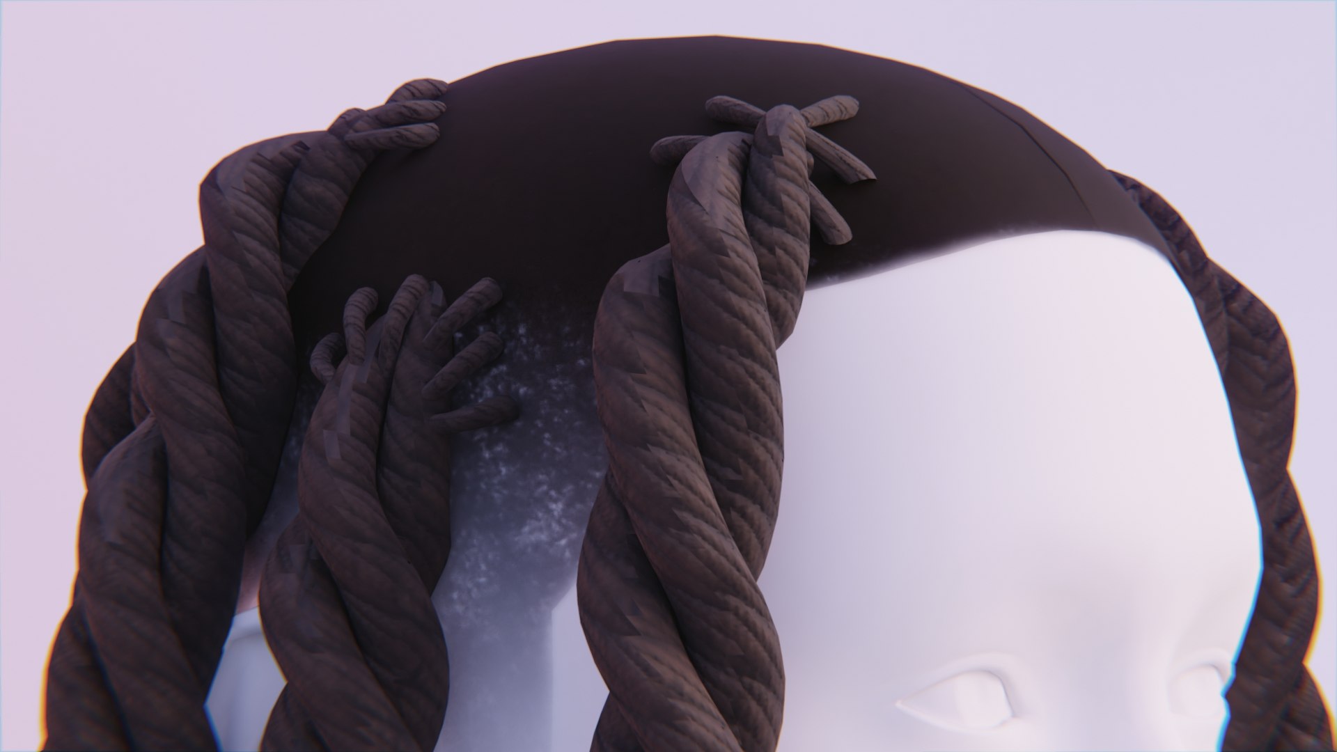 Large Braided Dreads Model - TurboSquid 1797256