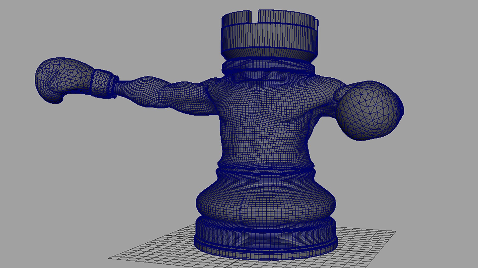 Chess Piece Boxer Rook Model - TurboSquid 1993534